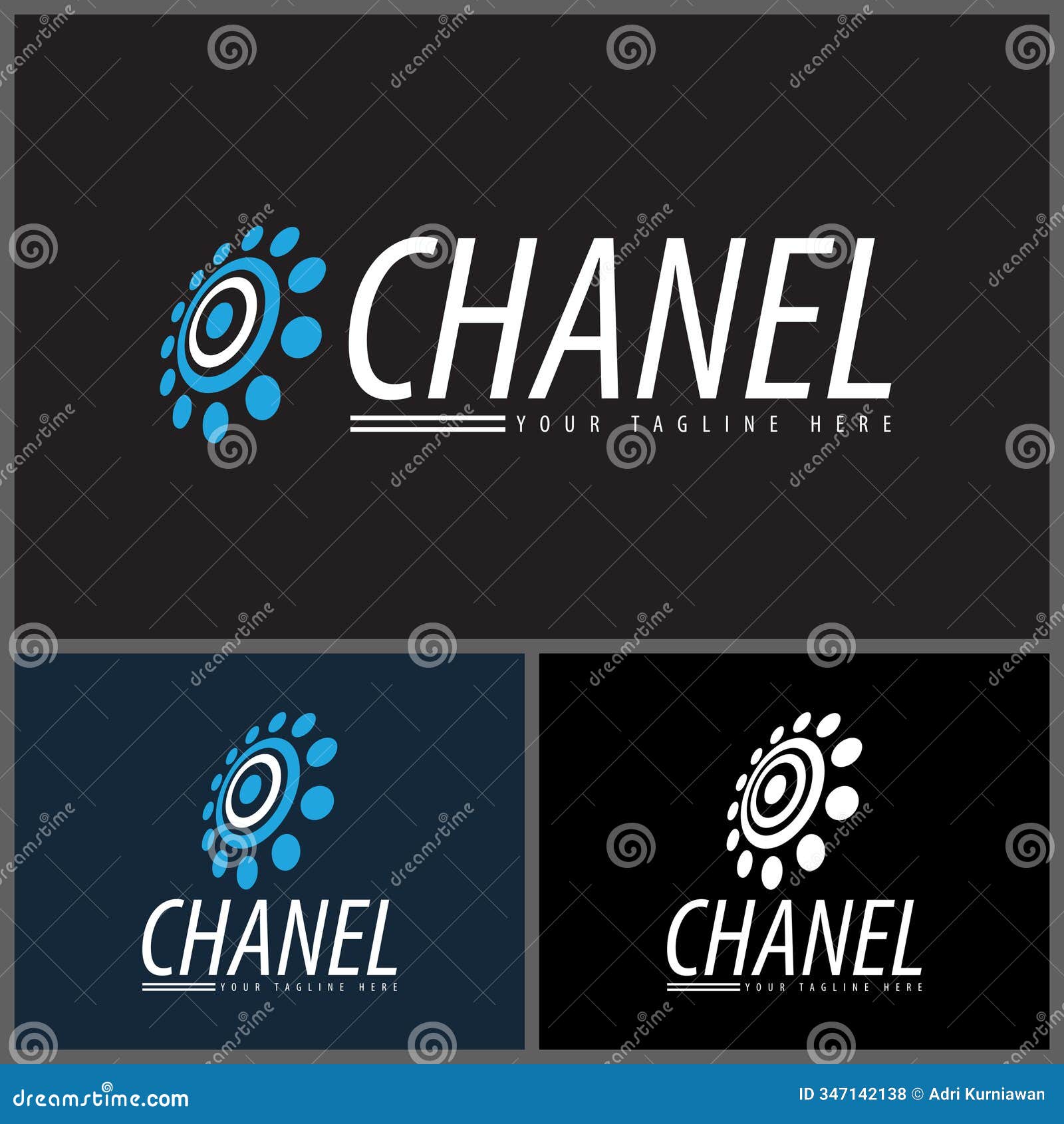 Channel Satellite Orbit Logo Font Initial Design Templates Stock ...