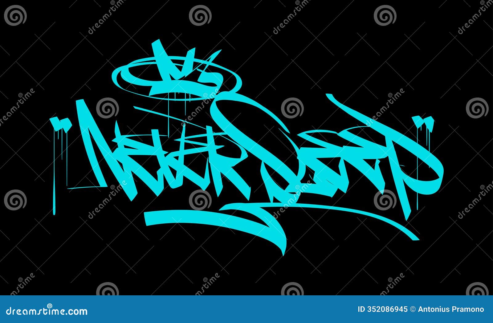 NEVER SLEEP Graffiti Tag Style Design Stock Illustration - Illustration ...