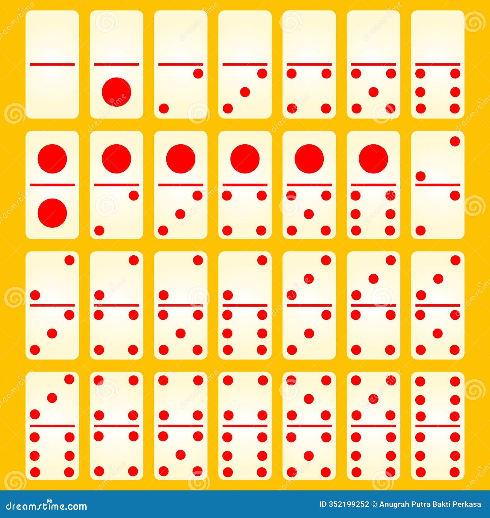 Domino Card Game Set stock illustration. Illustration of circle - 352199252