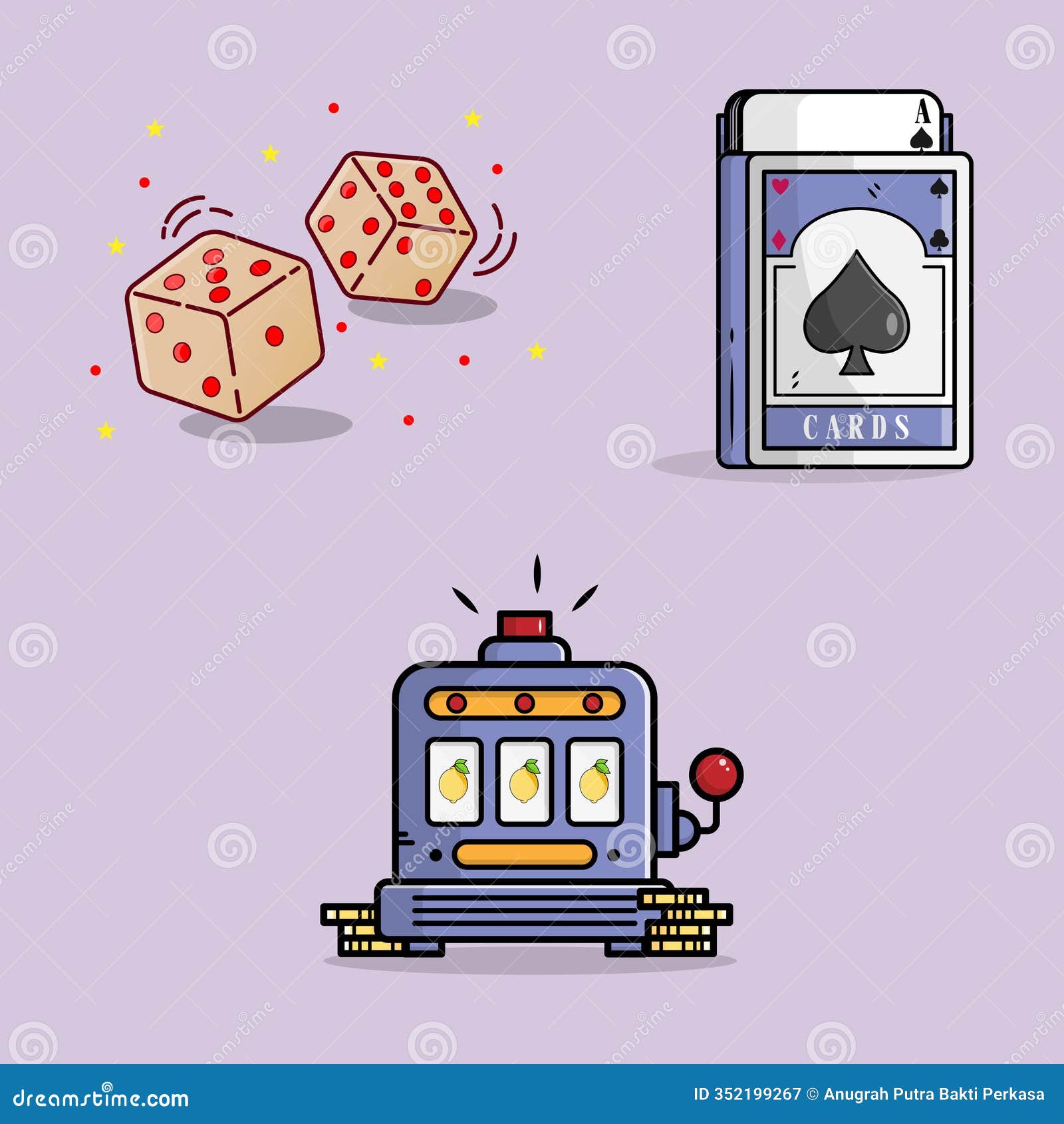 Pack of Gambling Game stock illustration. Illustration of document ...