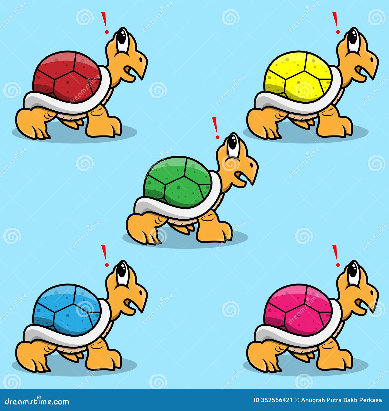Panic Enemy Turtle Game Bundle Stock Illustration - Illustration of ...