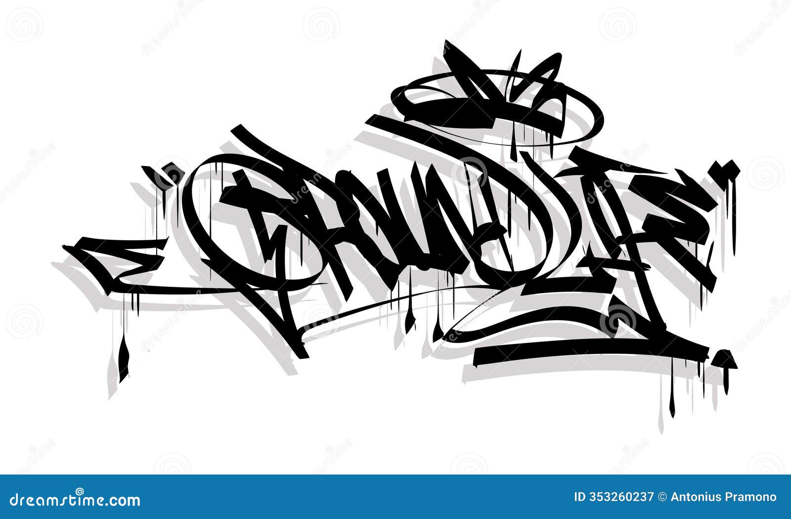 GROUND LIFE Graffiti Tag Style Design Stock Illustration - Illustration ...