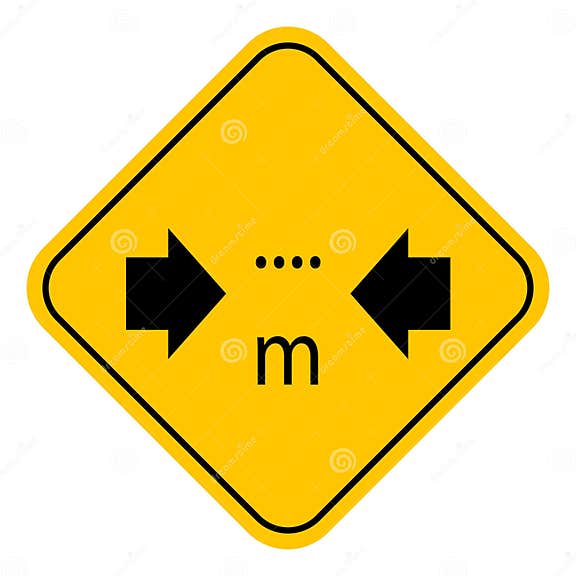 Warning for a Limited Width Sign Stock Vector - Illustration of ...