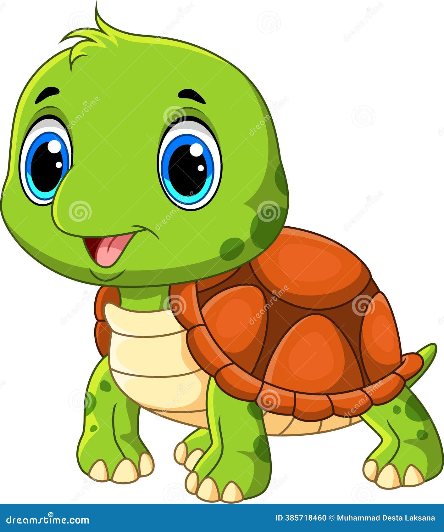 Cute Turtle Baby Animals Set. Front And Side View Of Tortoise Reptilian ...