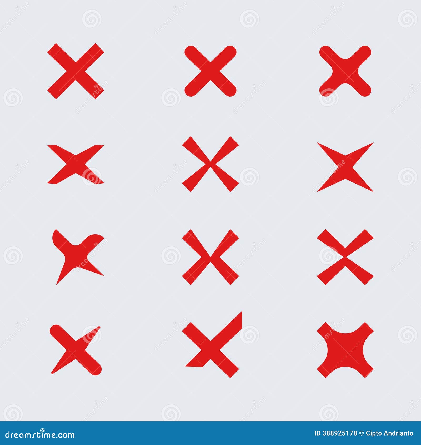 Checkmark Icons. Green Tick And Red Cross Checkmarks. Check Mark And X ...