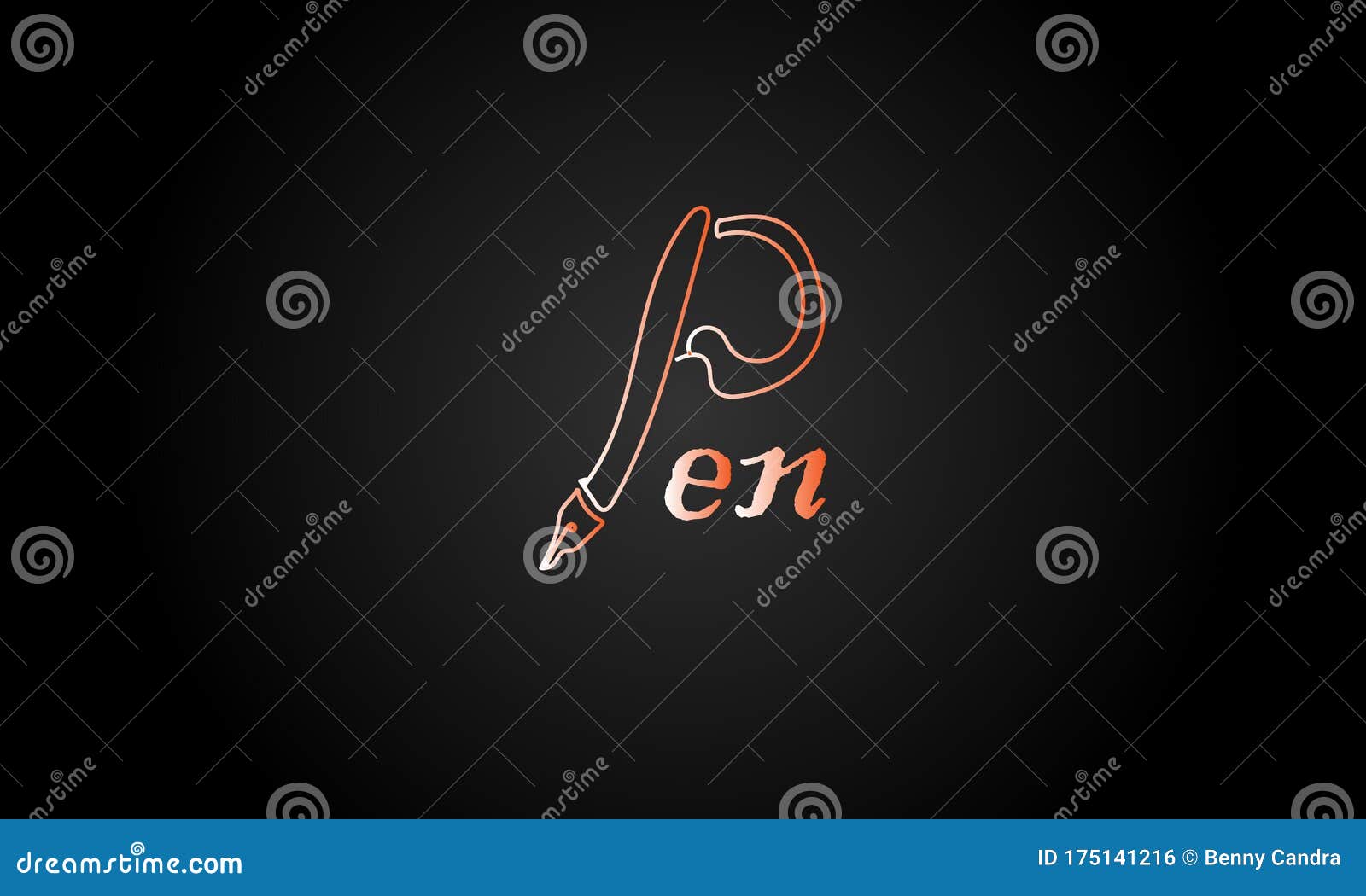 Basic RGB, Abstract Art Pen Logo Vector Templates Stock Vector ...