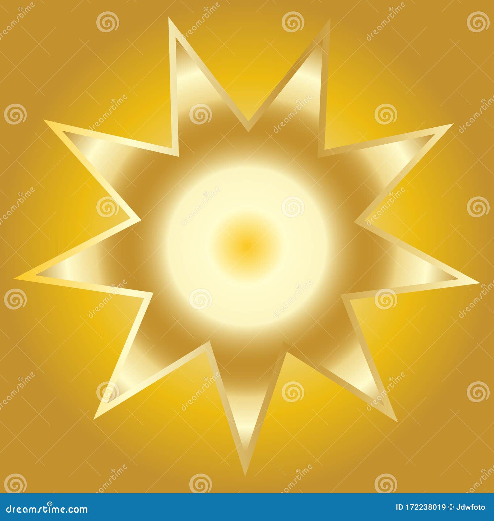Golden Star stock illustration. Illustration of logo - 172238019