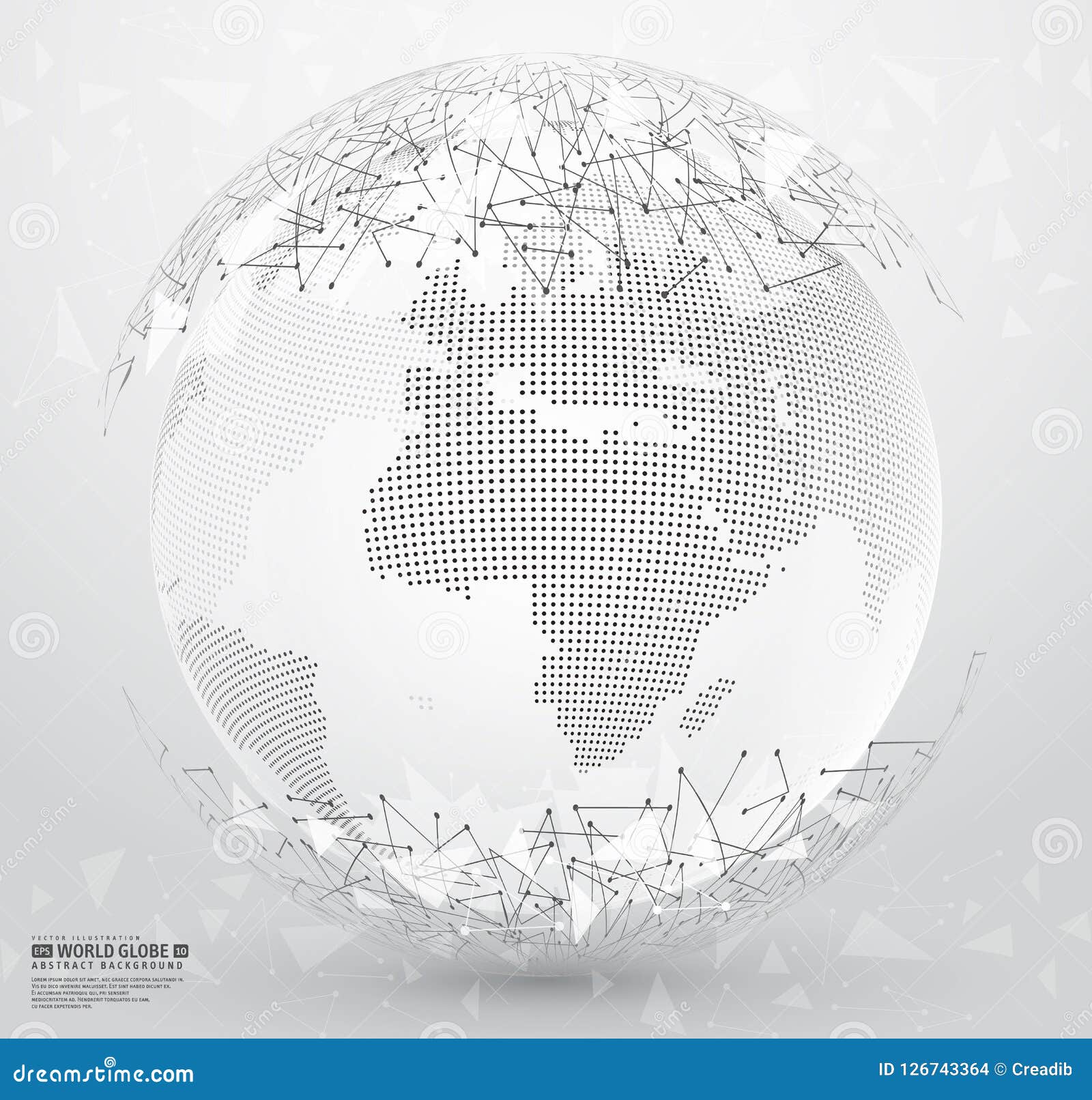 Abstract Dotted Globe Earth Vector Stock Vector - Illustration of ...