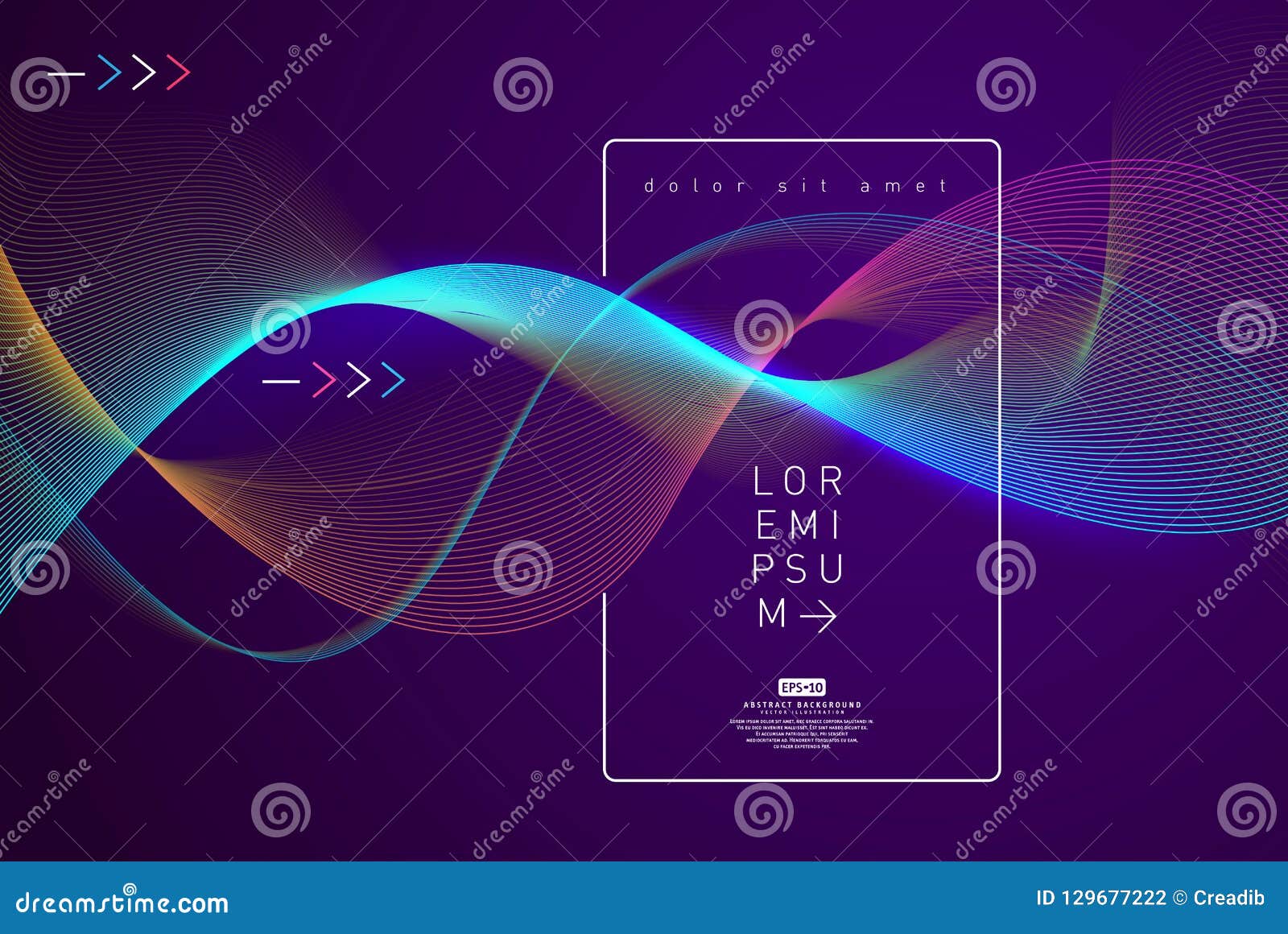 Abstract Shining Wave Background Poster Template Stock Vector ...