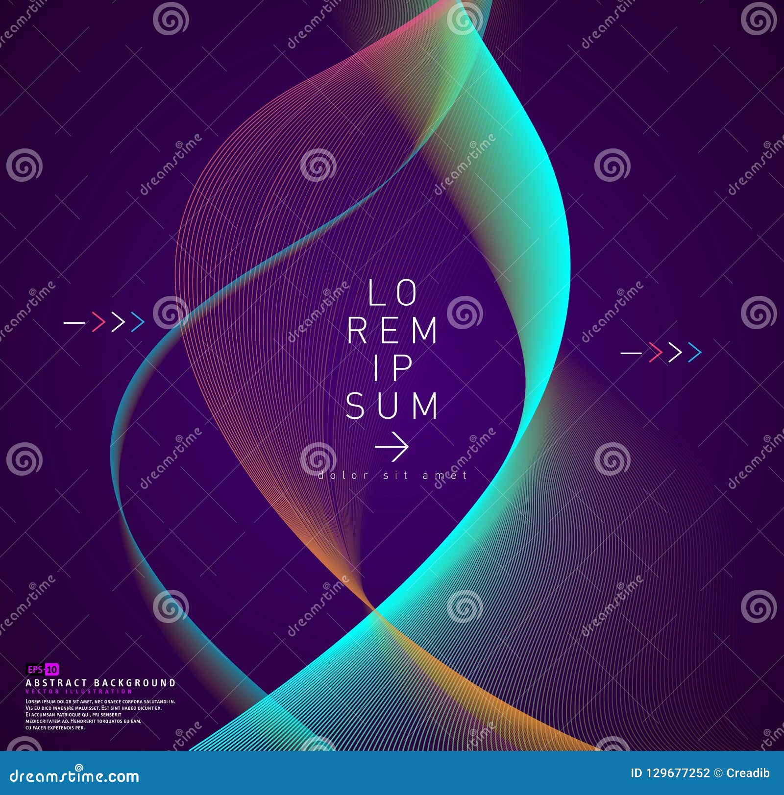 Abstract Shining Wave Background Poster Template Stock Vector ...