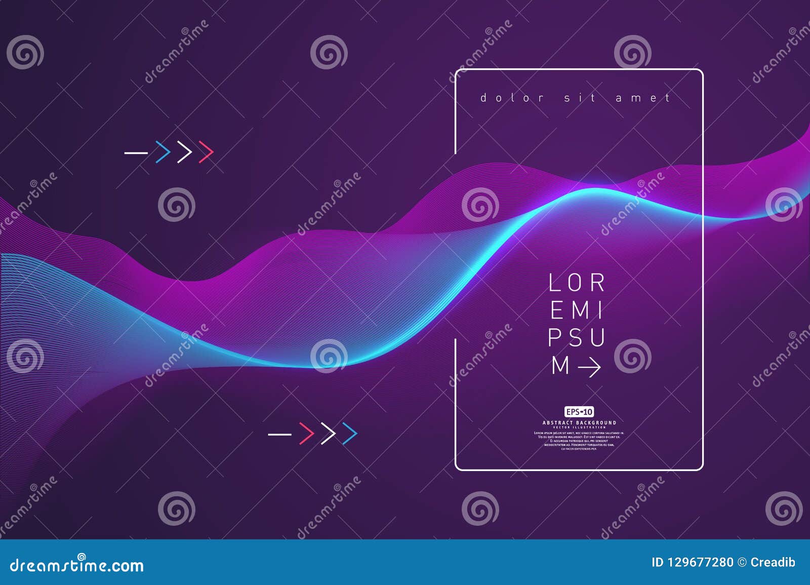 Abstract Shining Wave Background Poster Template Stock Vector ...