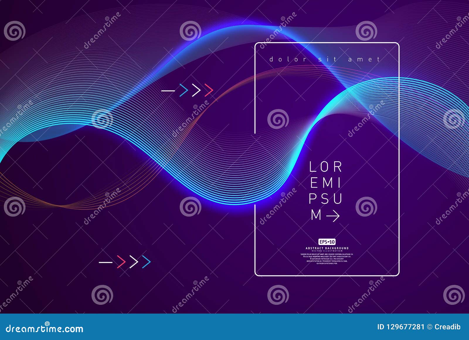 Abstract Shining Wave Background Poster Template Stock Vector ...