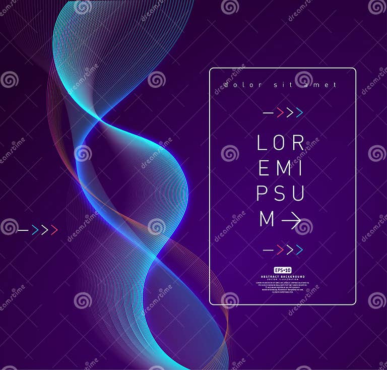 Abstract Shining Wave Background Poster Template Stock Vector ...