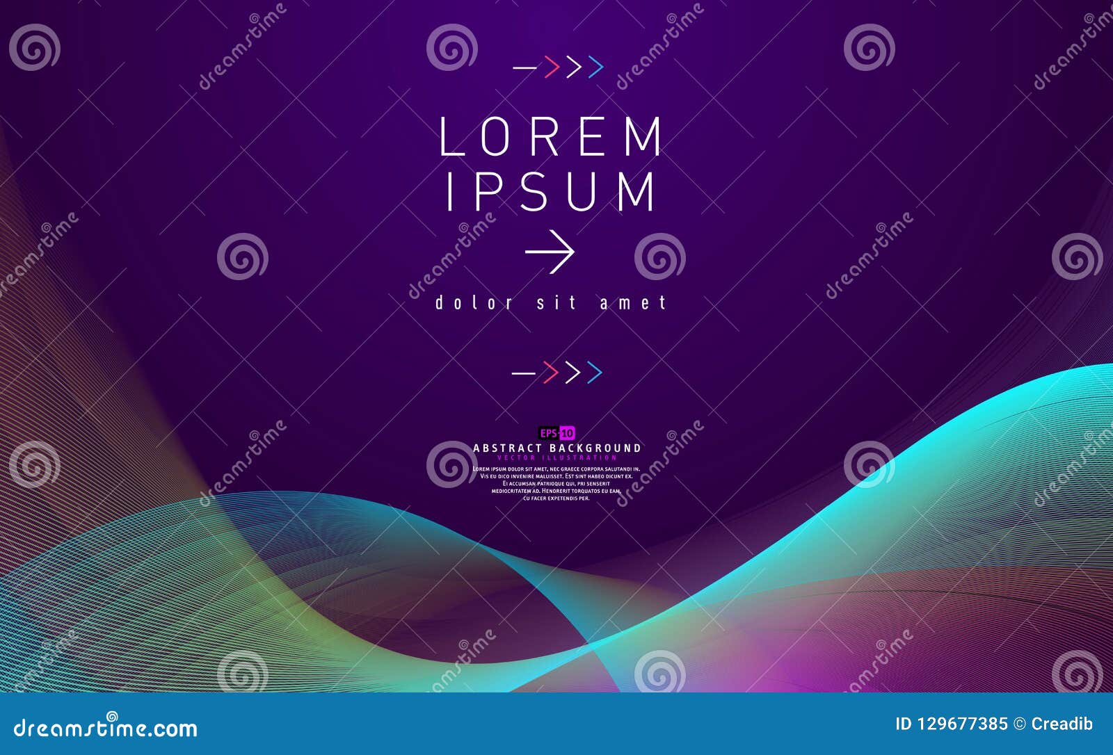 Abstract Shining Wave Background Poster Template Stock Vector ...