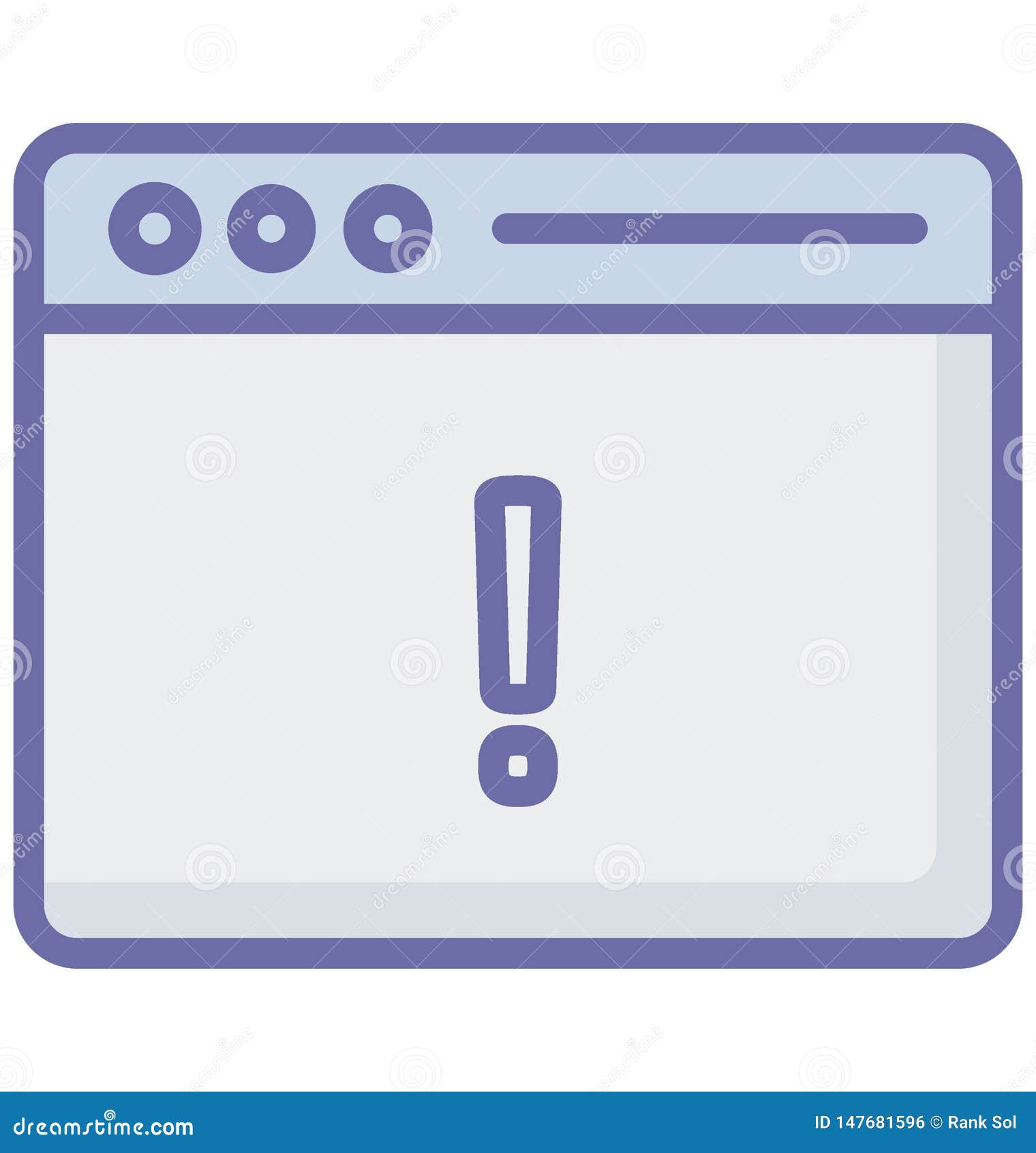 Basic RGB Alert Vector Related To Web Browser Windows and Fully ...