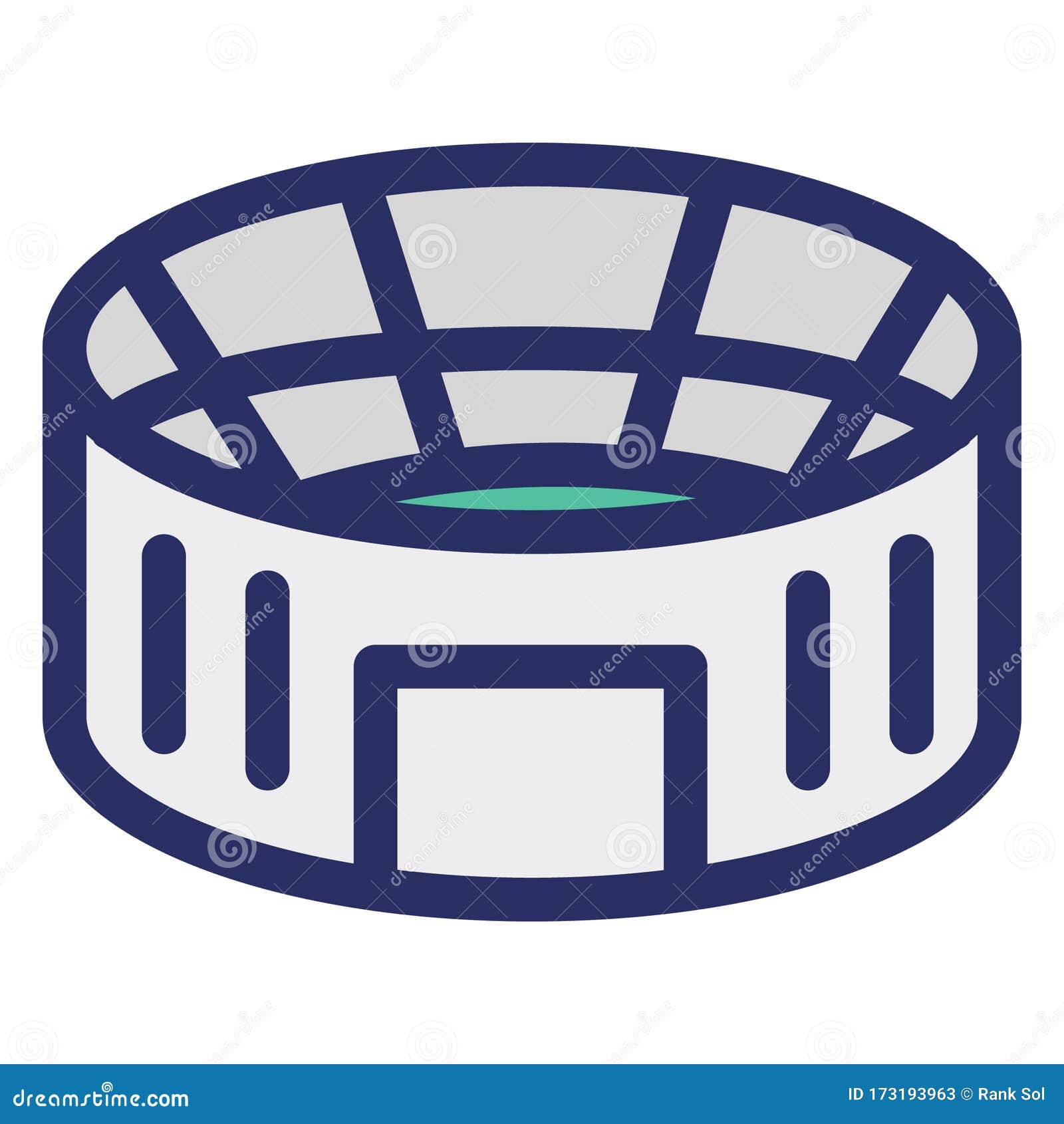 Basic RGB Amphitheater, Arena Vector Icon Which Can Easily Modify or ...