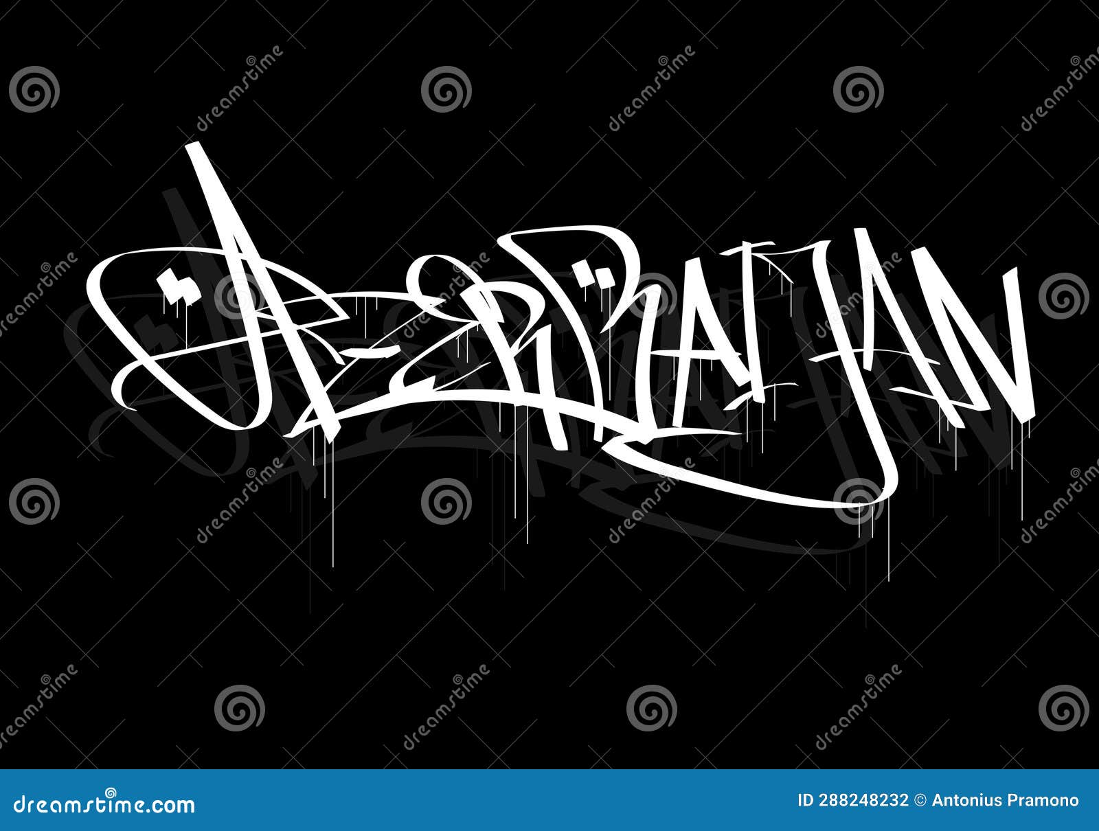 Basic RGB AZERBAIJAN Country Graffiti Tag Style Art Stock Illustration ...