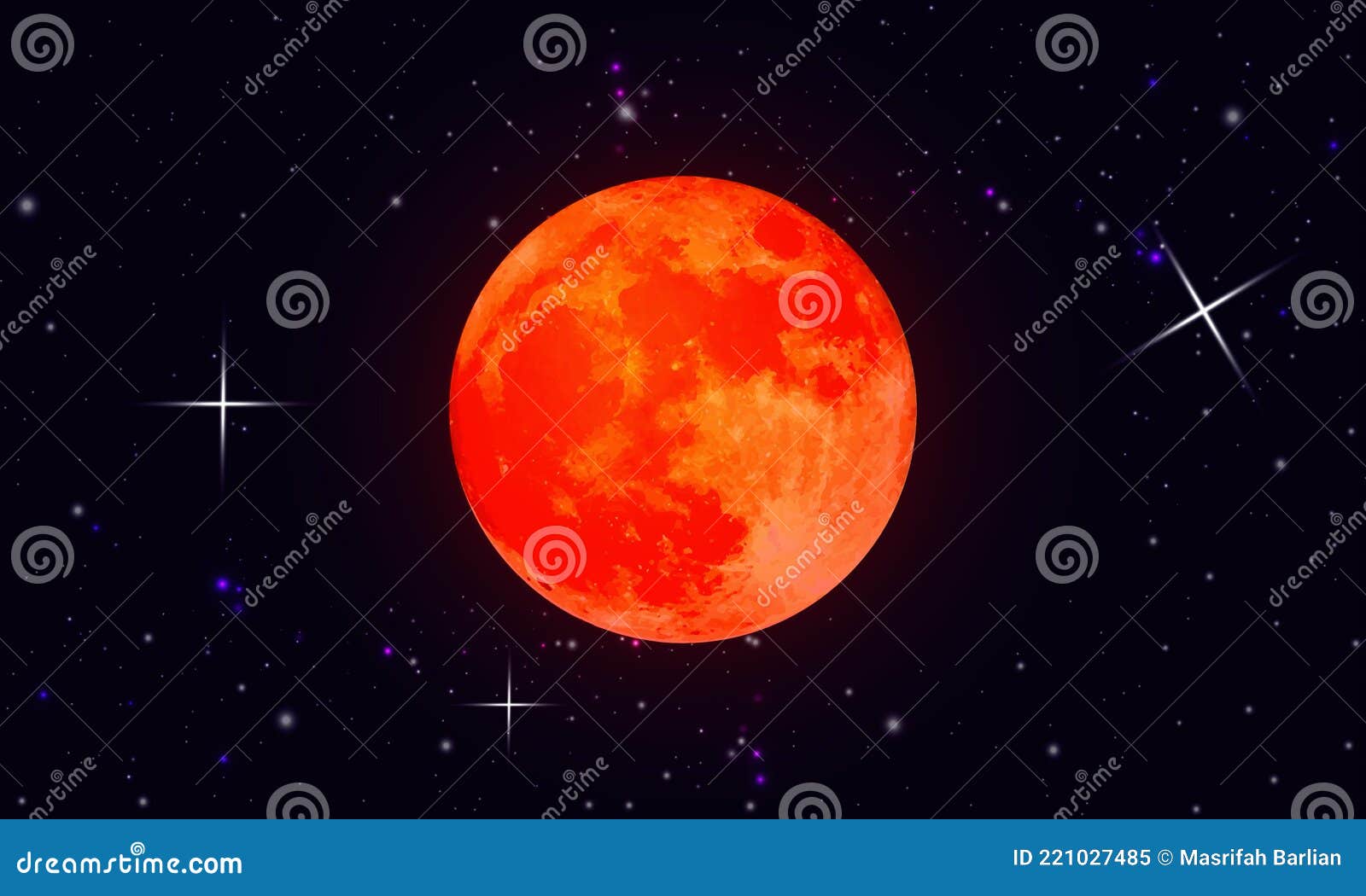 Perfect Red Moon, Basic RGB Stock Vector - Illustration of abstract ...
