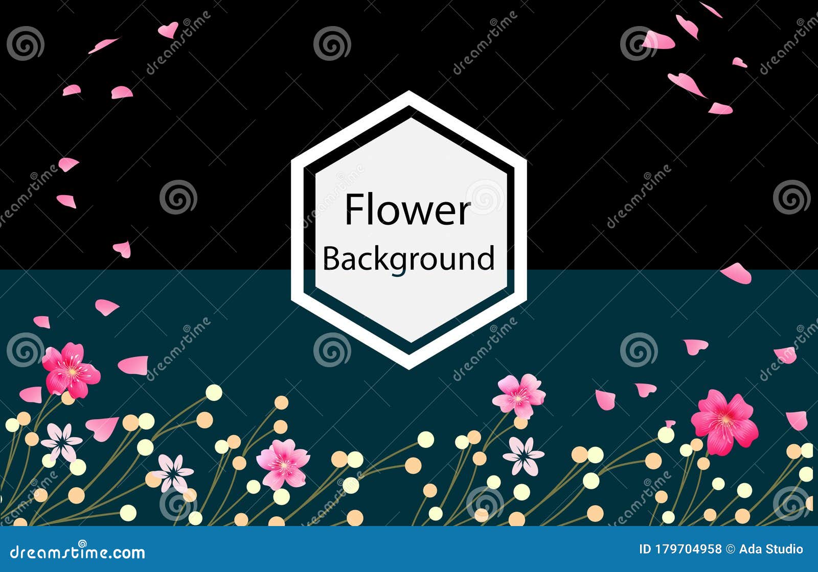 Basic RGB,botanical Flower Background 1 Vector Illustration ...