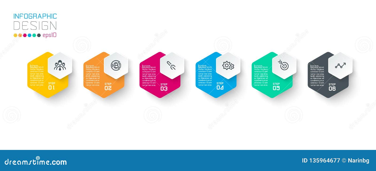 Business Hexagon Labels Shape Infographic Stock Vector - Illustration ...