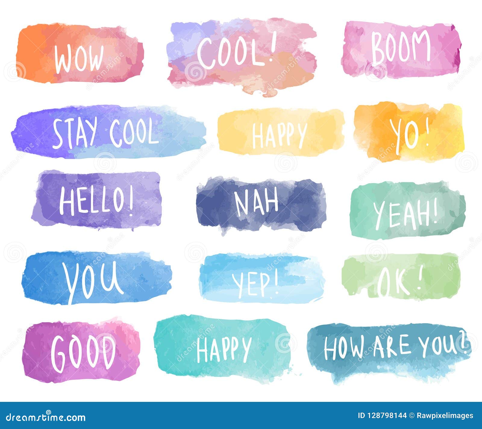 Colorful Collection of Watercolor Patches Vector Stock Vector ...