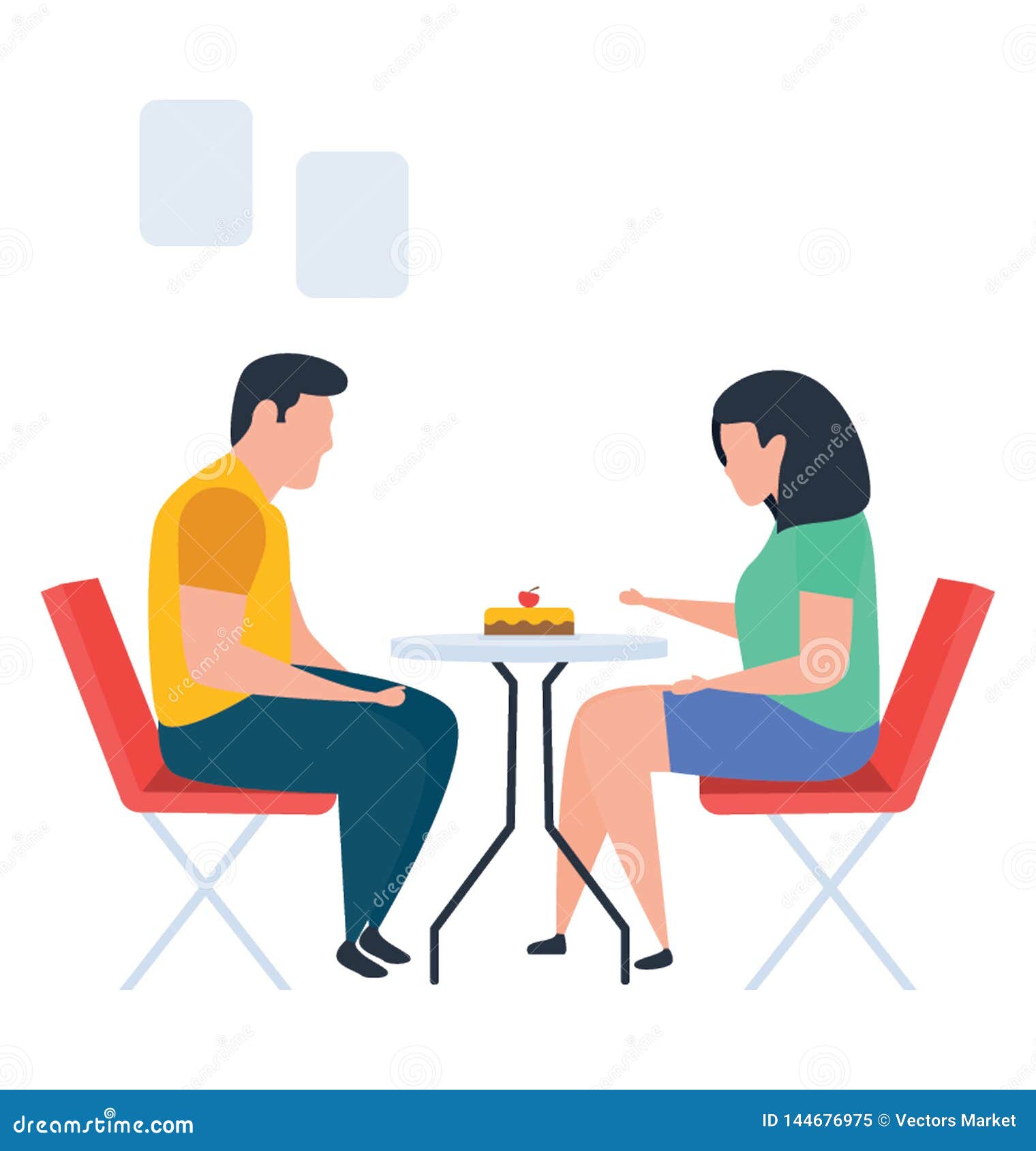 Couple Discussion stock vector. Illustration of gossips - 144676975