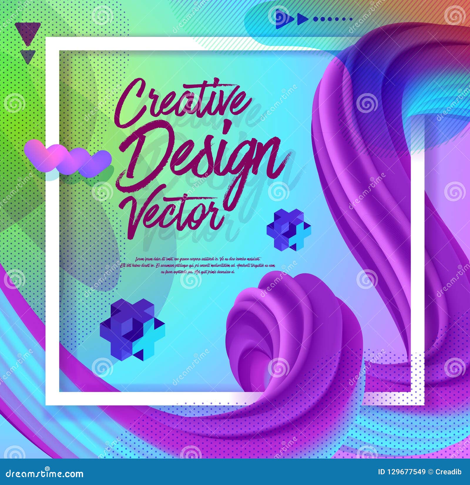 Creative 3d Flow Poster Design Abstract Background Stock Vector ...