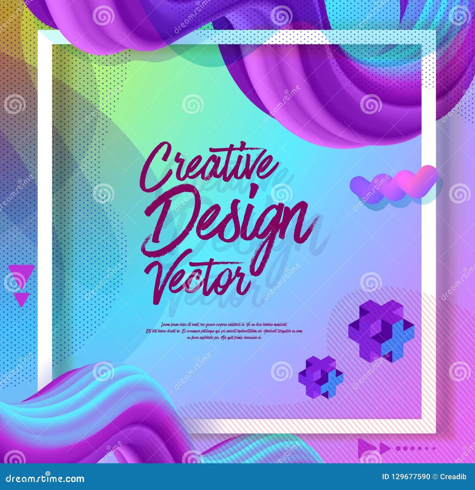 Creative 3d Flow Poster Design Abstract Background Stock Vector ...