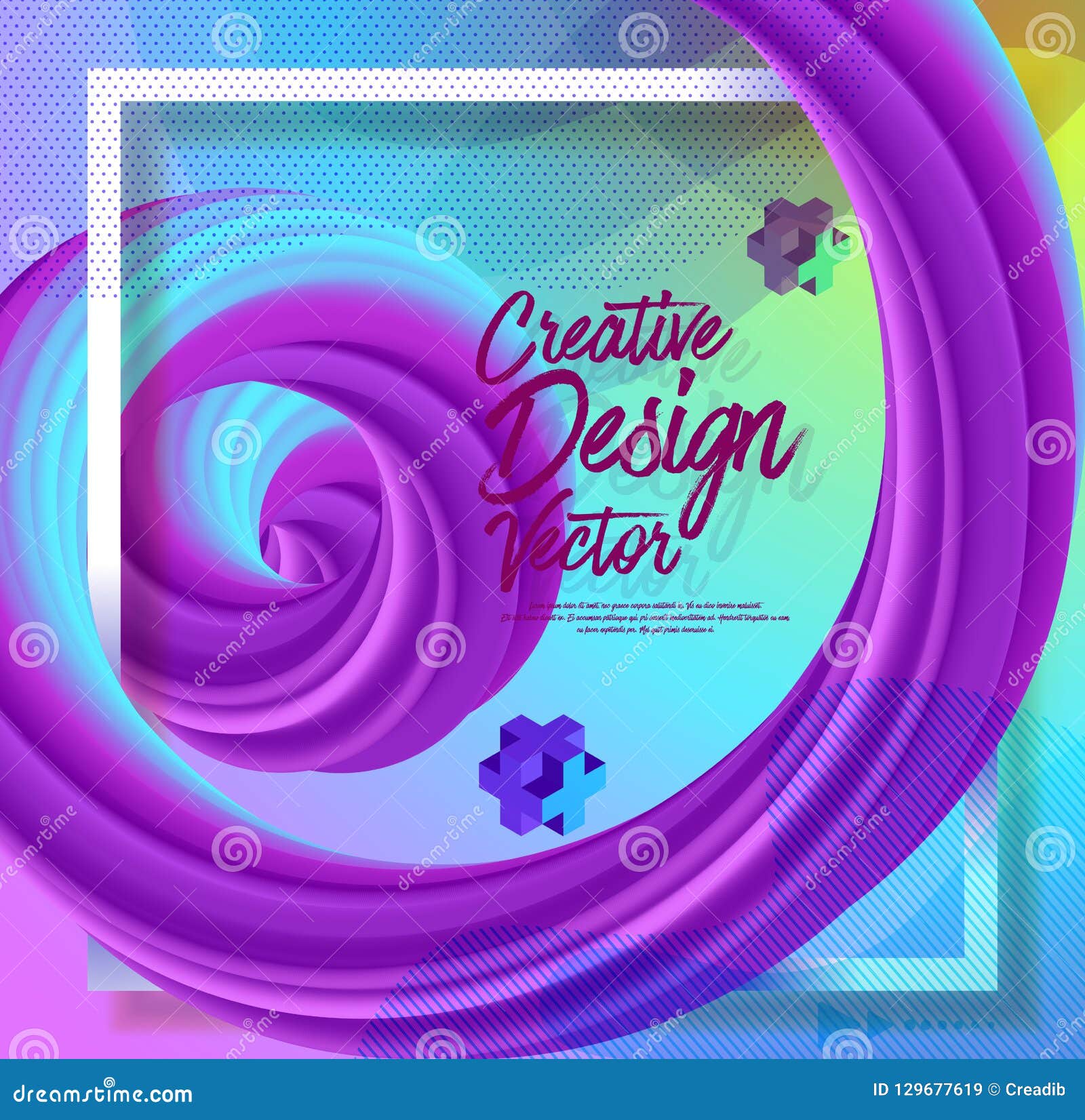 Creative 3d Flow Poster Design Abstract Background Stock Vector ...