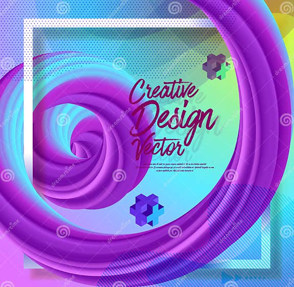 Creative 3d Flow Poster Design Abstract Background Stock Vector ...