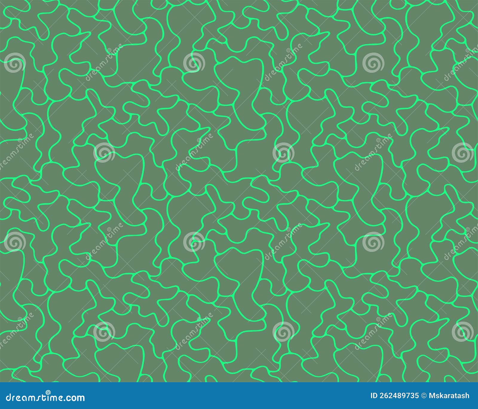 Seamless Green Camouflage Texture Pattern Vector. Military Textile ...