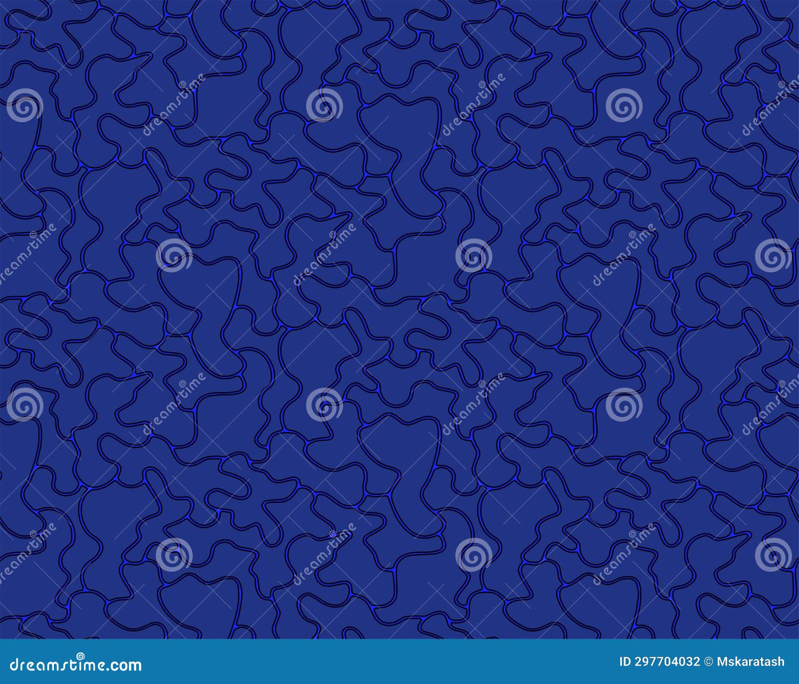 Seamless Navy Blue Camouflage Texture Pattern Vector. Military Textile ...