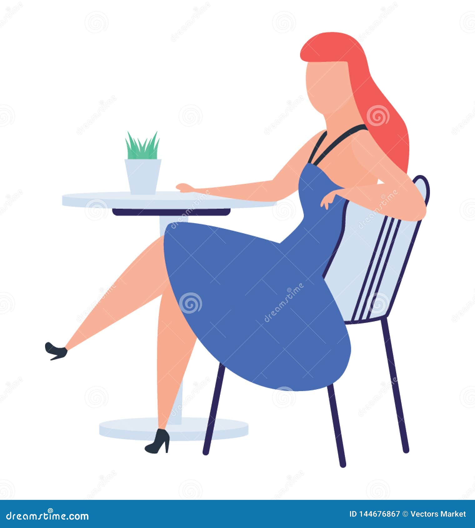 Girl Sitting stock image. Illustration of sitting, vector - 144676867