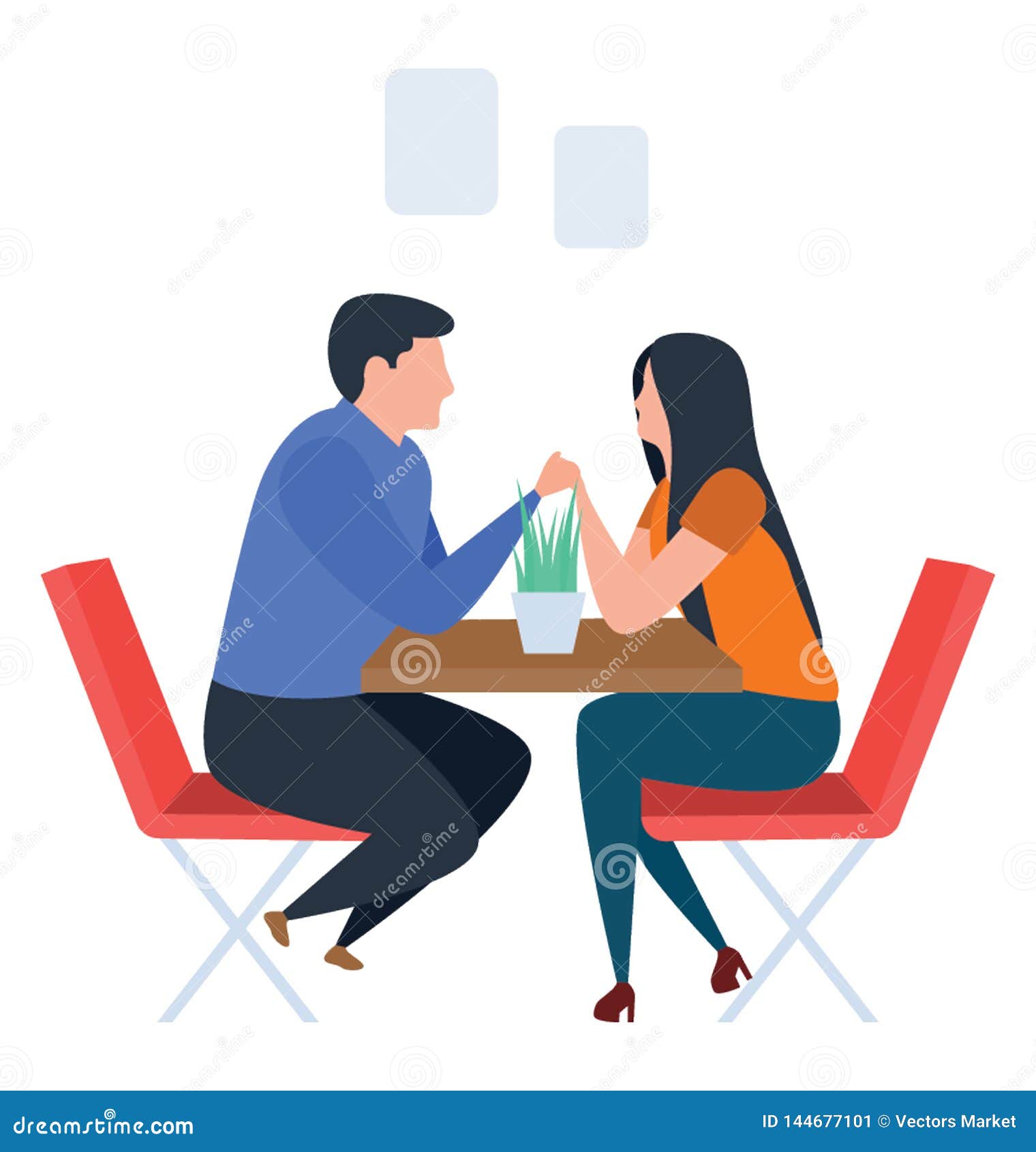 Couple Dating stock vector. Illustration of communication - 144677101