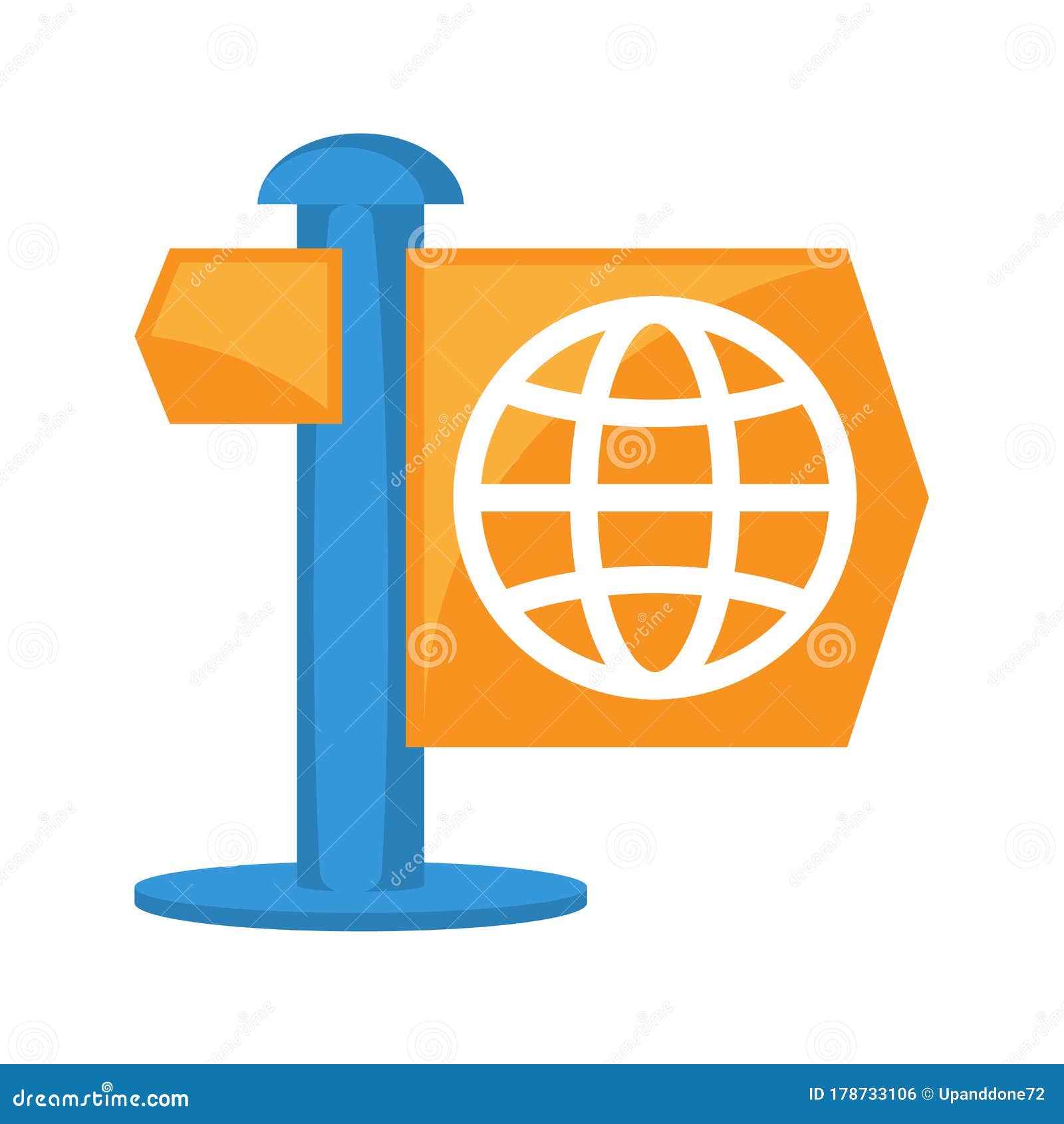 Illustration Icon with the Concept of a Global Information Guide Stock ...