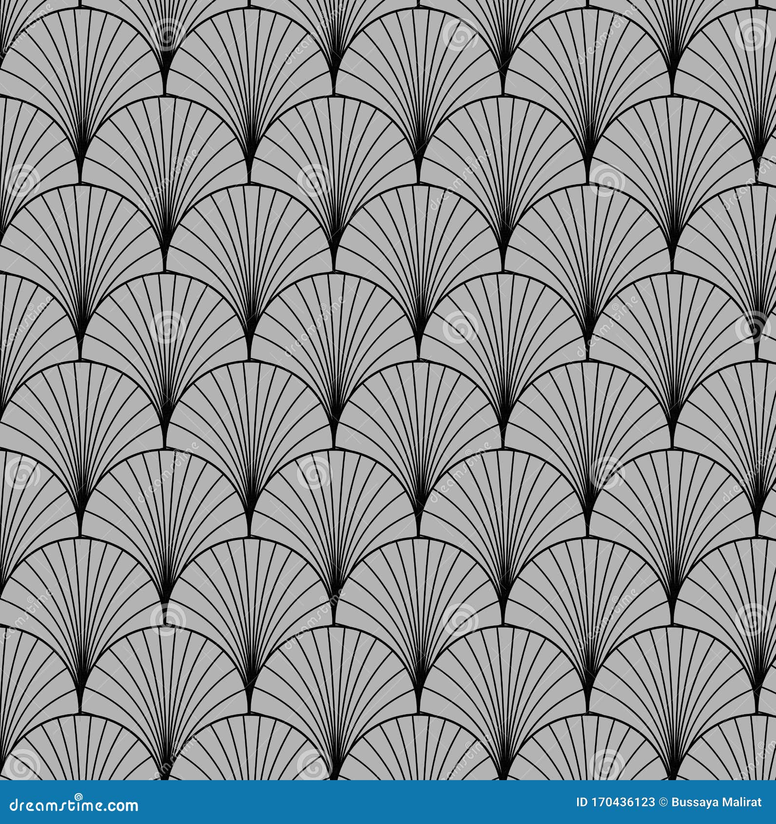 Japanese Ornamental Background. Art Deco Circles Pattern Stock ...