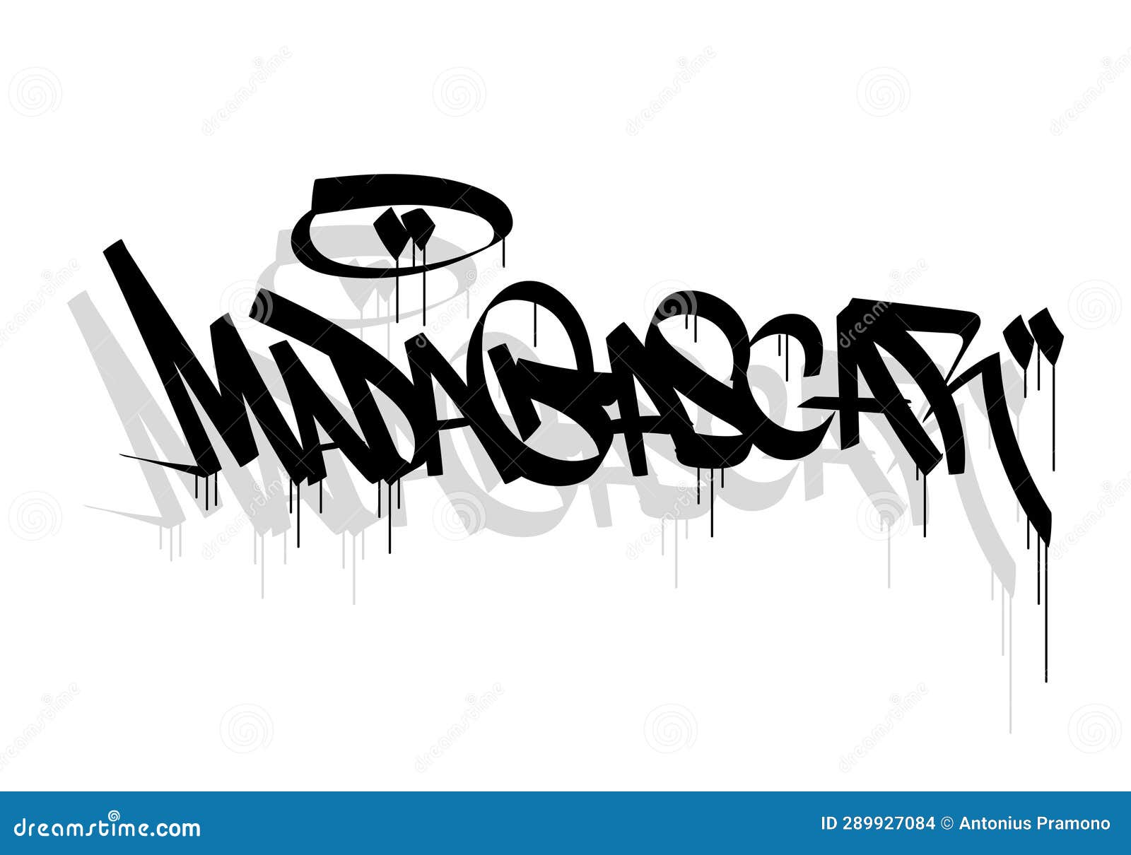 Basic RGB MADAGASCAR Country Graffiti Tag Style Stock Vector ...