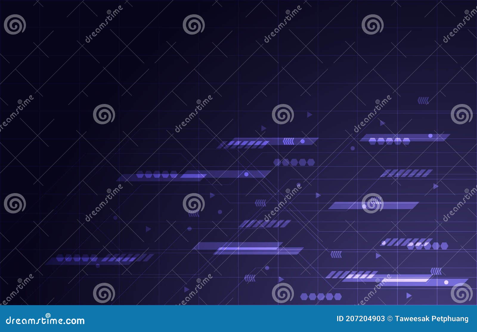 Pattern Light Streaks Technology Background Stock Vector - Illustration ...
