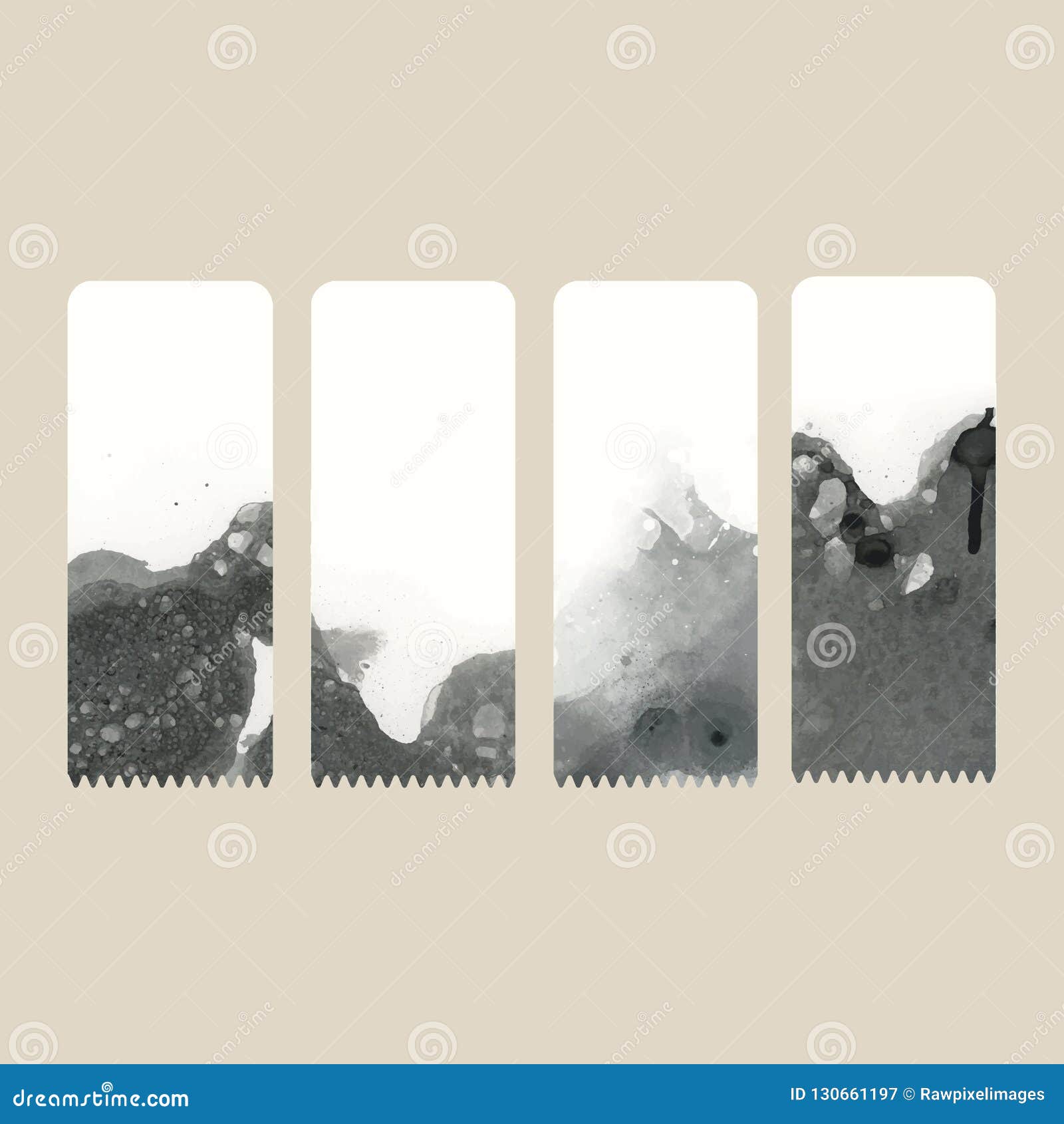Rectangular Shaped Watercolor Backgrounds Vector Stock Vector ...
