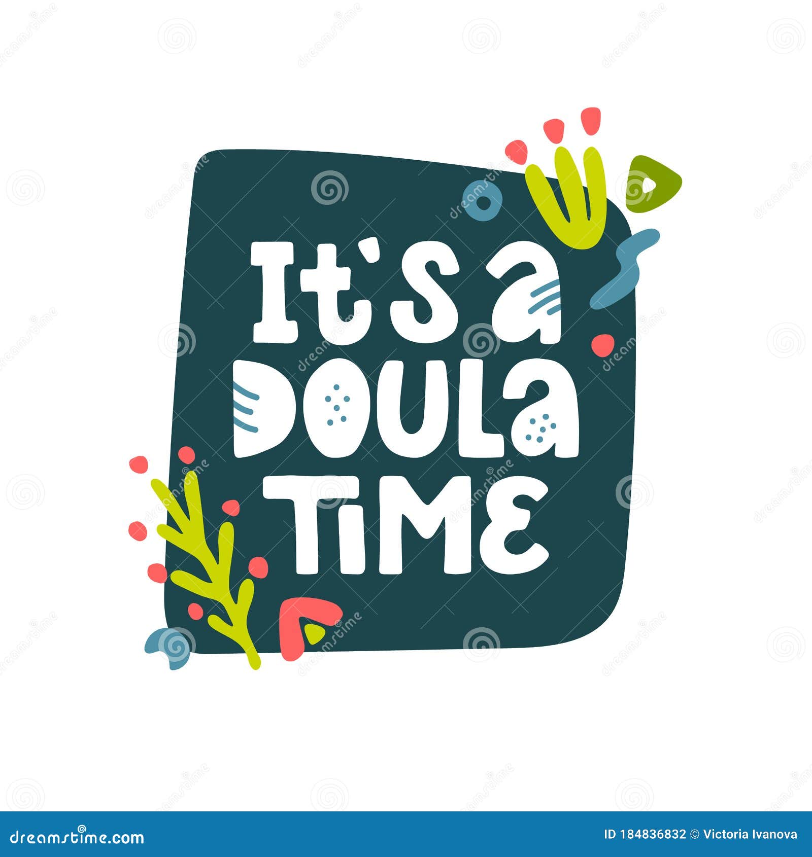 Vector Lettering Quote about Doula. Stock Vector - Illustration of ...