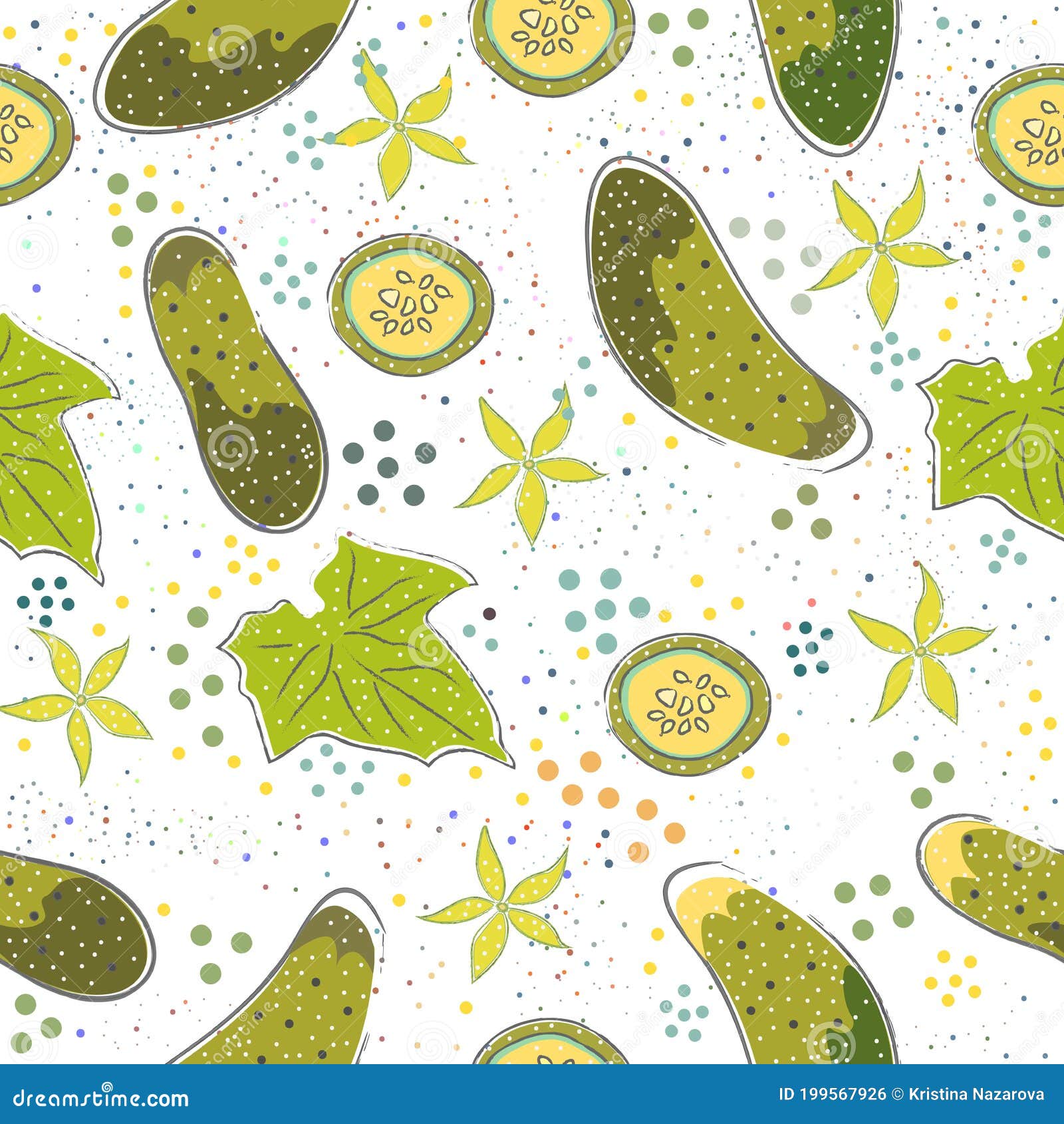 Cute Cucumbers stock illustration. Illustration of artwork - 199567926