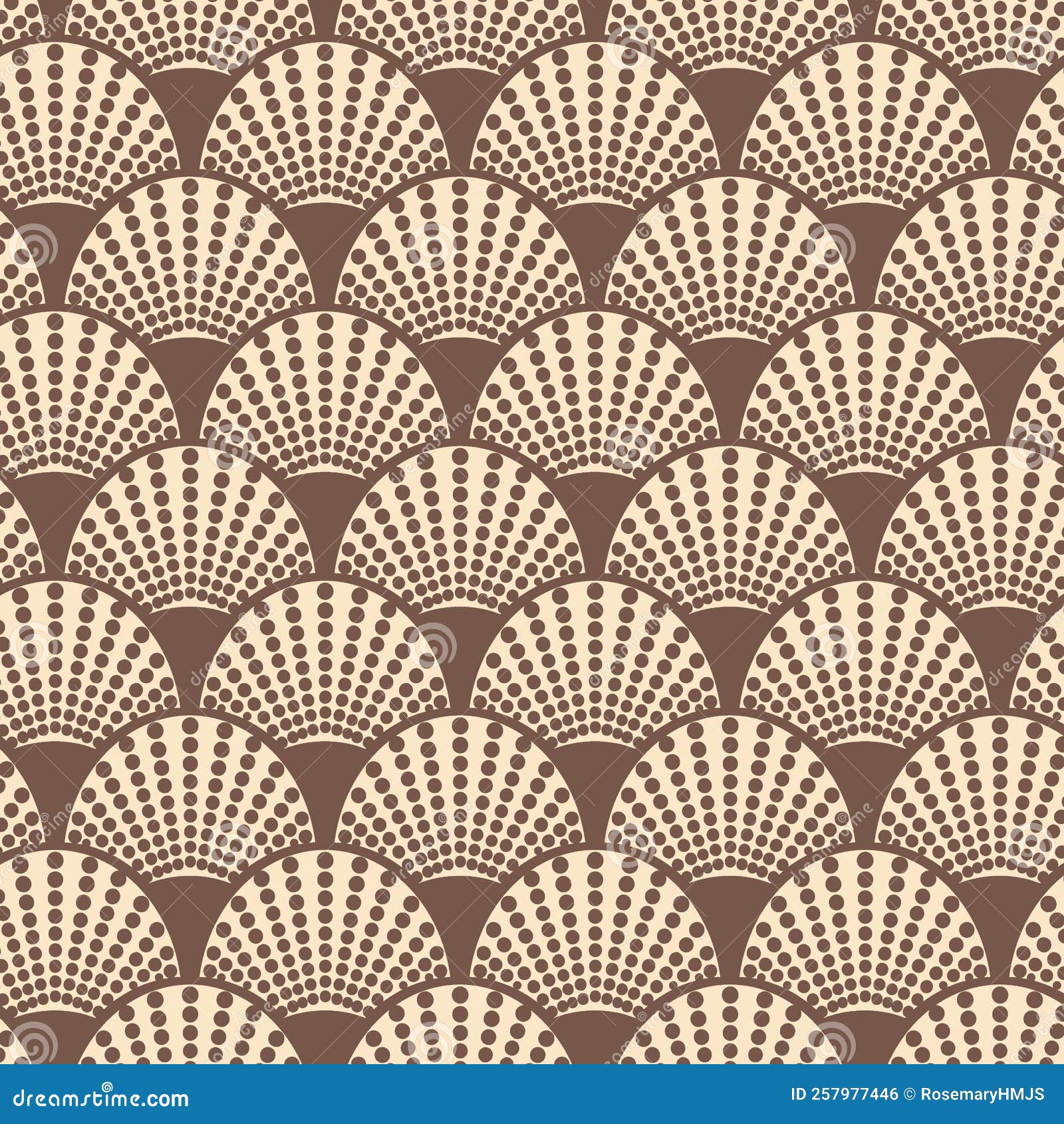 Palmette Seamless Pattern Design. Vintage Vegetable Ornament In The ...