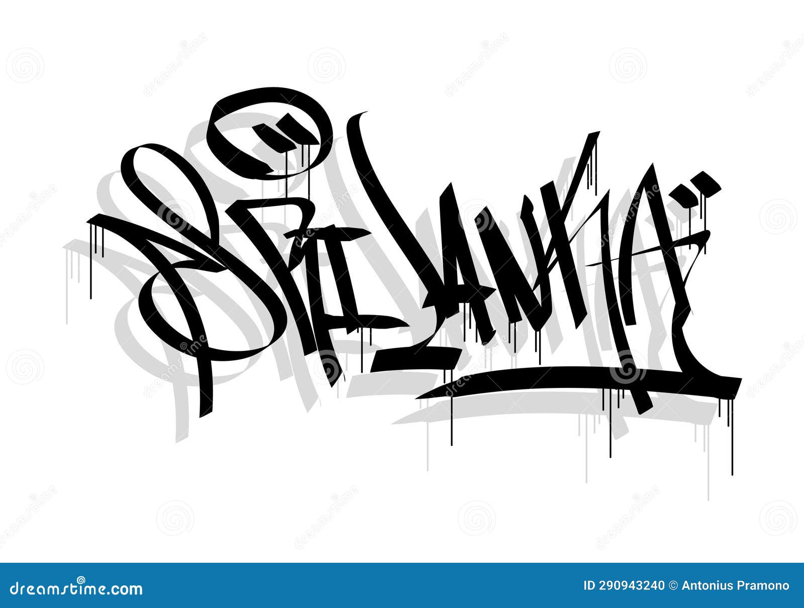 Basic RGB SRI LANKA Country Graffiti Tag Style Stock Vector ...