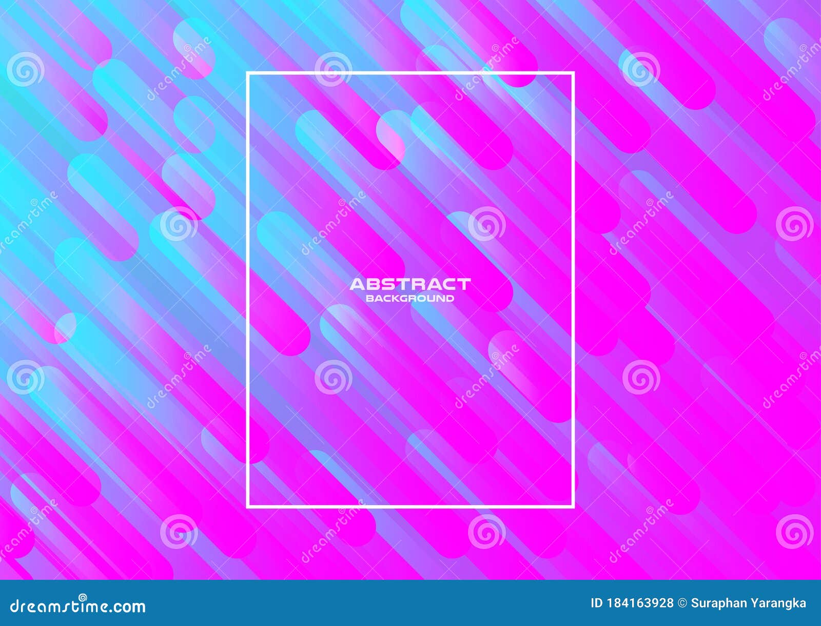 Abstract Background Colorful Geometric Dynamic Shapes. with White Frame ...