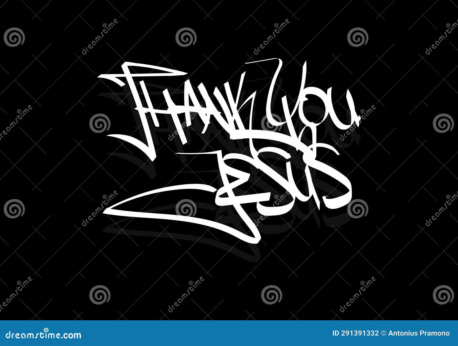 Basic RGB THANK YOU JESUS Word Graffiti Tag Style Stock Illustration ...