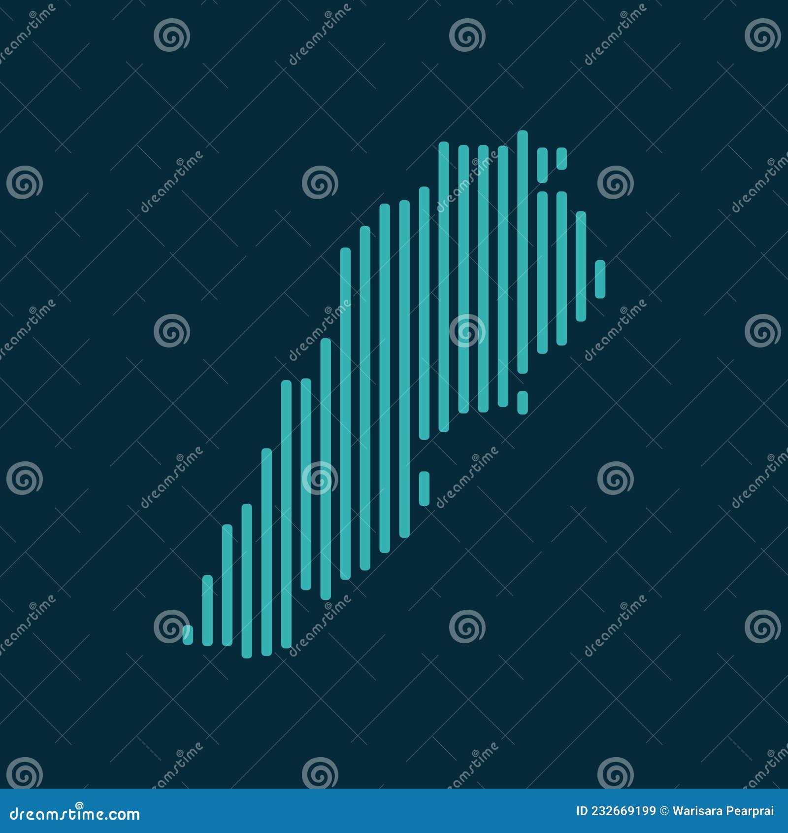 Vector Abstract Map of Lebanon with Blue Straight Rounded Lines ...