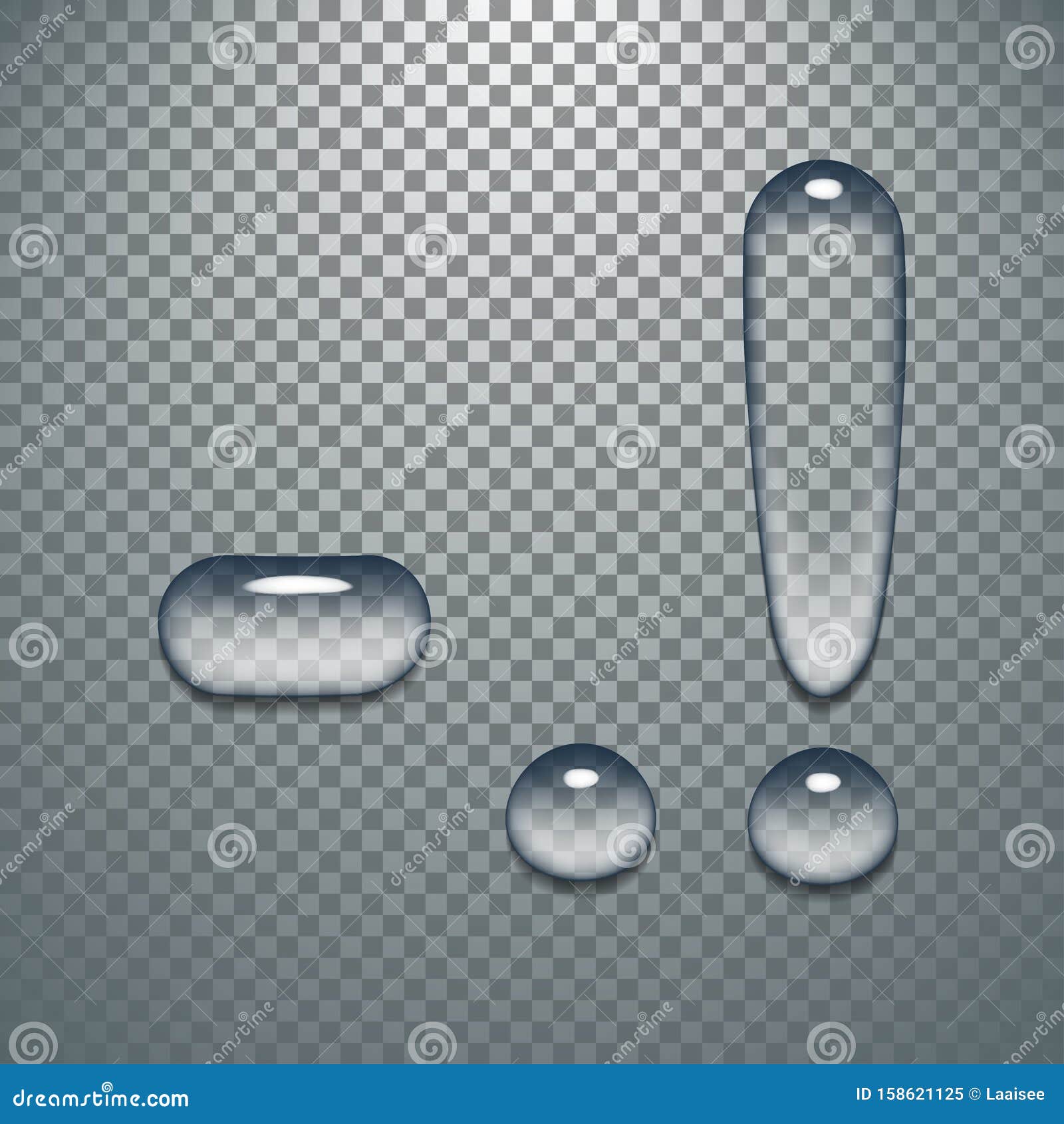 Water Typeface with Transparent Pattern Exclamation Mark Stock Vector ...