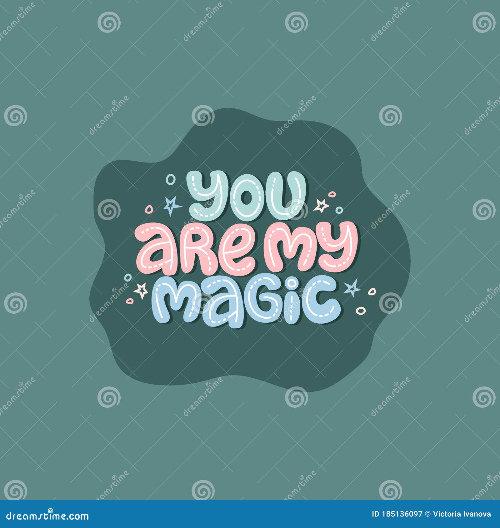 Funny Vector Lettering Quote about Magic. Stock Vector - Illustration ...
