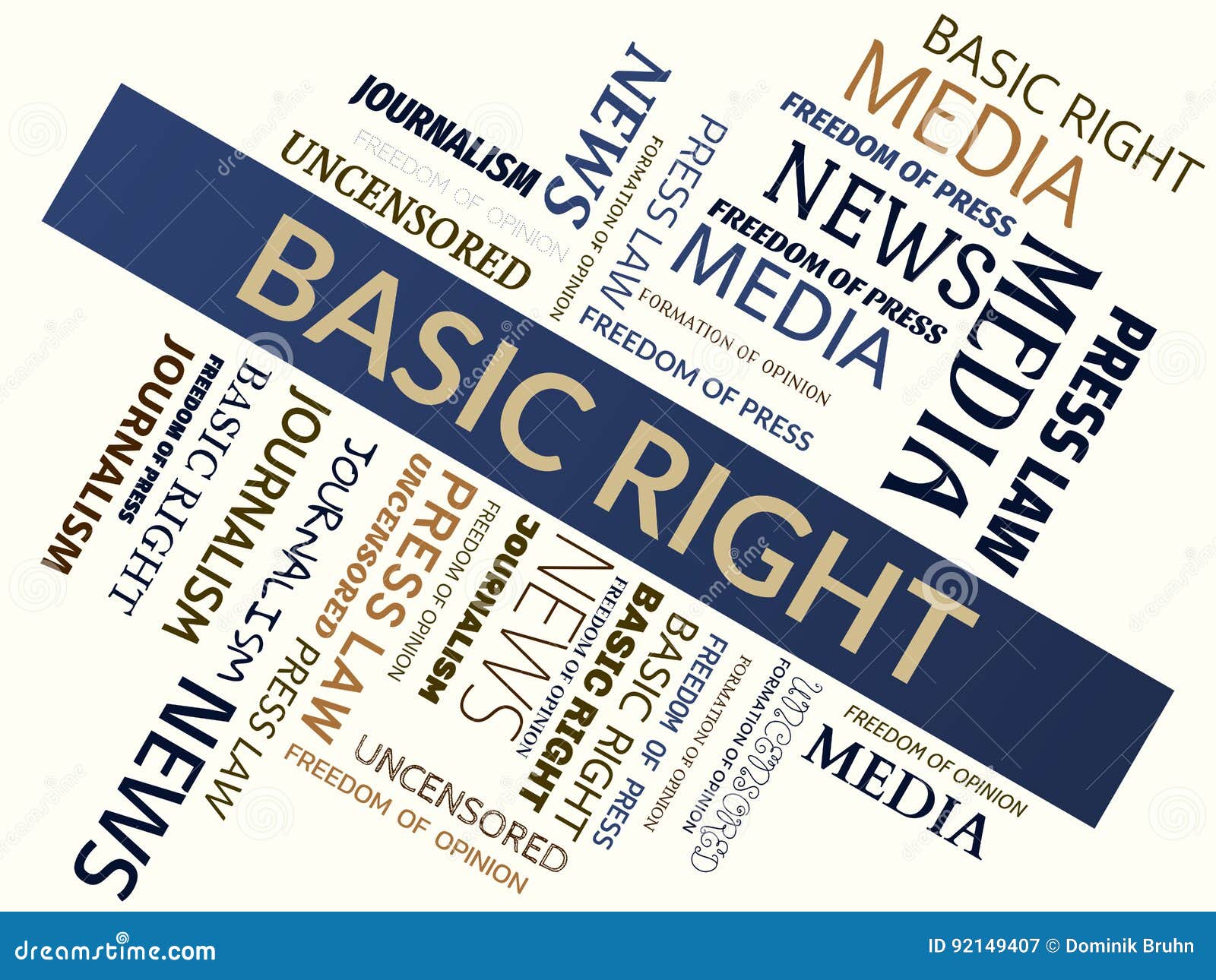 BASIC RIGHT - word cloud stock illustration. Illustration of media ...
