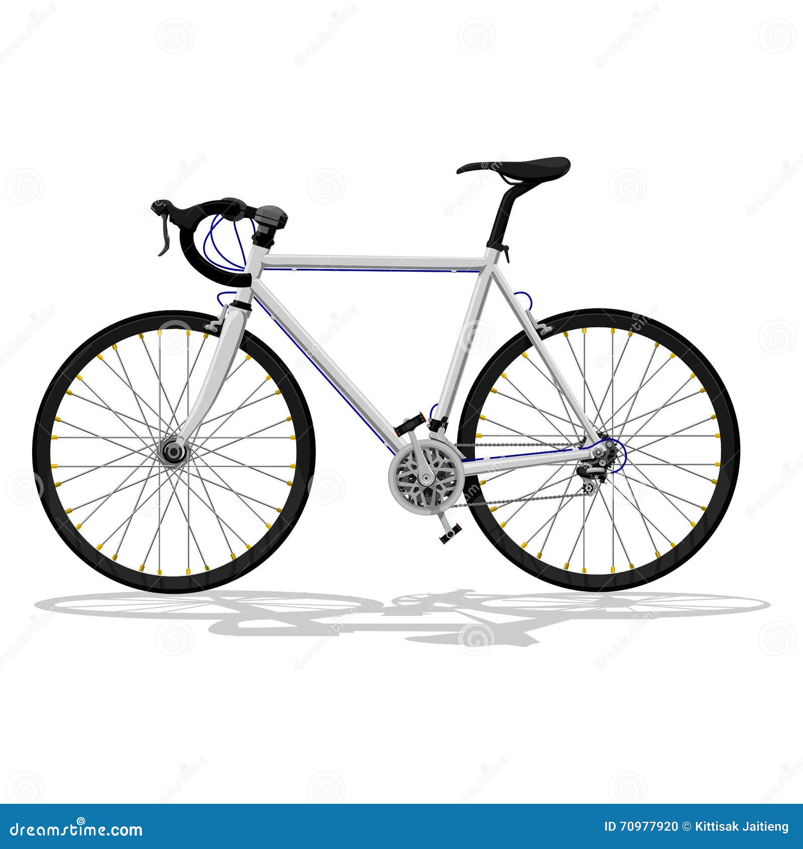 Basic Road Bike Vector Illustration | CartoonDealer.com #70977920